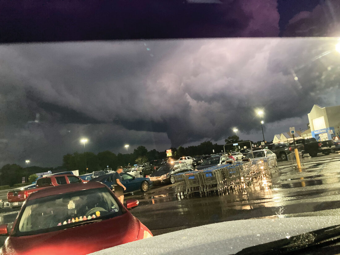 Tornado Aftermath At Night